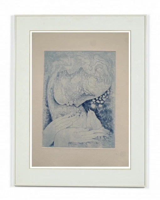 JACQUES BOERI (1929-2004) Gravure Eau-Forte Réhaussée Femme et Les ...