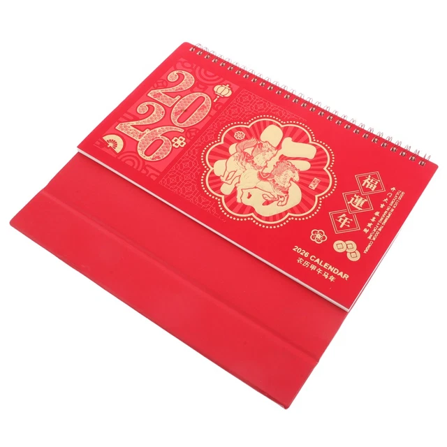 NEW YEAR DESK Calendar - 2026 Chinese Monthly Flip Standing Calendar ...