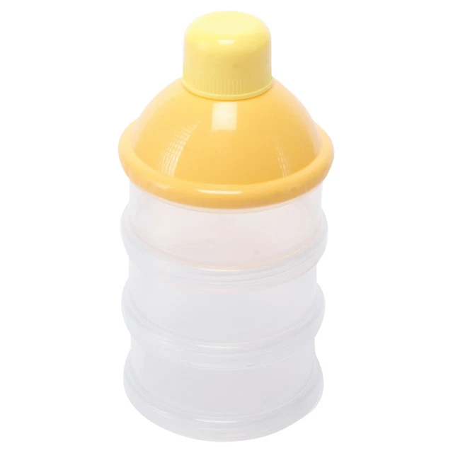 MILK POWDER DISPENSER 3 Teir 7cm Dia x 13.5cm Yellow/Clear BPA Free $12 ...