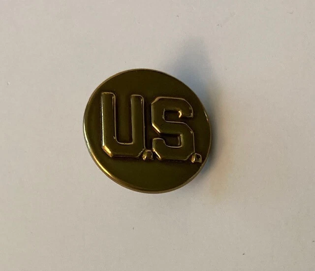 WWII US ARMY Enlisted Insignia Lapel Pin Collar Brass VTG World War 2 ...