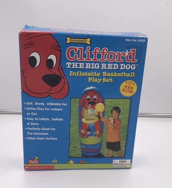 SCHOLASTIC CLIFFORD THE Big Red Dog Inflatable Basketball Play Set £18. ...