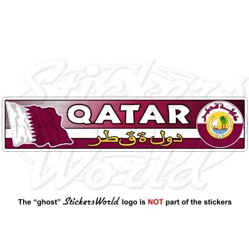 QATAR FLAG-COAT OF Arms,Qatari National Emblem Vinyl Decal, Sticker ...