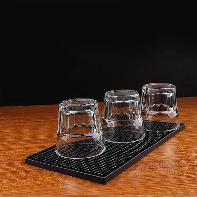RUBBER BAR SERVICE Spill Mat Drip Vodka Beer Drink Barware Table Black ...