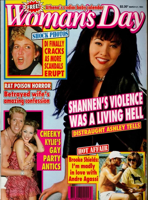 WOMAN'S DAY - March 21, 1994 - Shannen Doherty, Kylie Minogue + Brooke ...