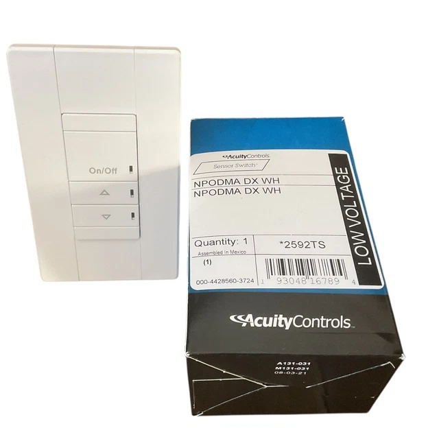 ACUITY CONTROLS • NPODMA DX WH Sensor Switch • Low Voltage #2592TS ...