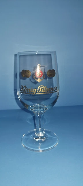 4X KÖNIG PILSENER Brauerei altes Bierglas Bier Glas Becher 0,2l rastal ...