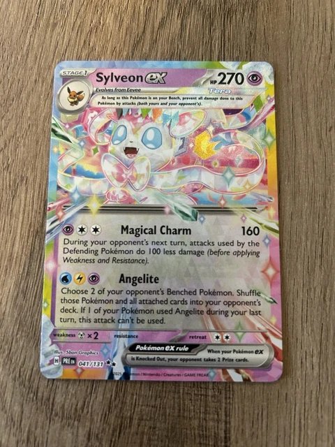 SYLVEON EX 041/131 Double Rare Pokémon Prismatic Evolutions £7.00 ...