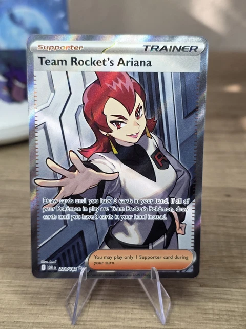 POKÉMON TCG TEAM Rocket's Ariana 224/182 Destined Rivals Full Art Ultra ...
