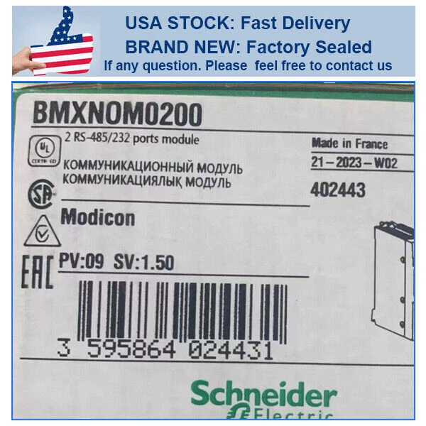 1PC SCHNEIDER BMXNOM0200 Module BMXNOM0200 US FREE SHIPPING BMXNOM0200 ...