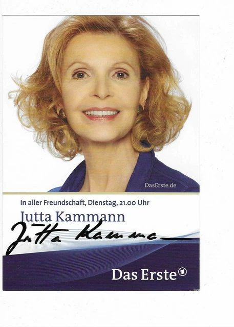 JUTTA KAMMANN - Autogramm Karte signiert TV Schauspielerin In aller Freundschaft EUR 1,00 ...