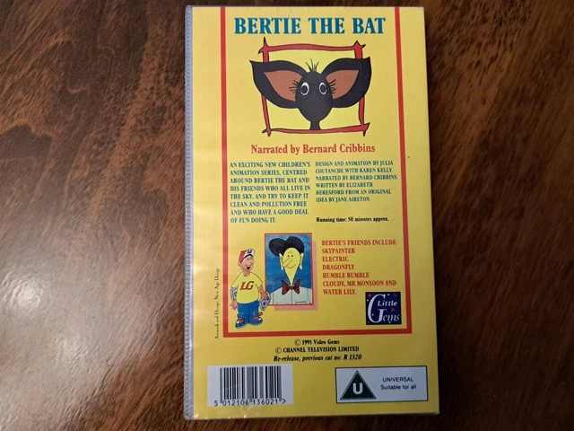 RARE BERTIE THE Bat Vhs Video Narrated By Bernard Cribbins EUR 8,06 ...