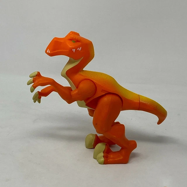 FISHER PRICE IMAGINEXT Orange Raptor Battle Armor Prehistoric Dinosaur ...