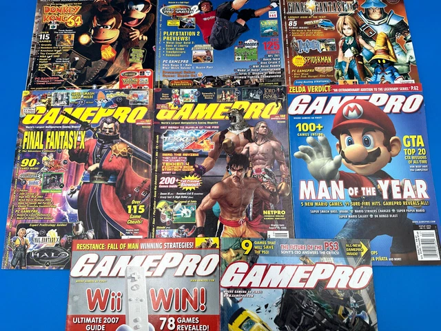 LOT OF 8 VINTAGE GAMEPRO GAME PRO MAGAZINES 90s 2000s MAGAZINE NINTENDO ...