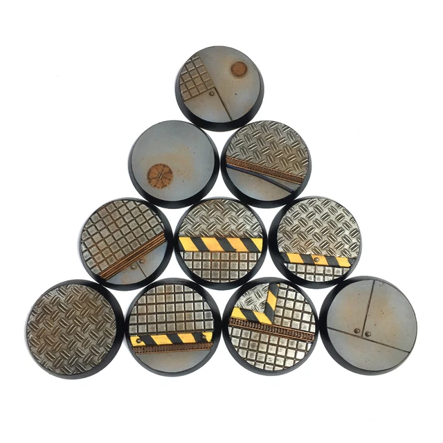 32MM PAINTED METAL INDUSTRY Bases for Wargaming and RPG Miniatures ...