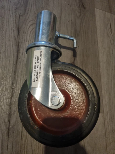 SCAFFOLD SCAFFOLDING TOWER 200mm Castors Wheels Swl 535kg Cast Iron ...