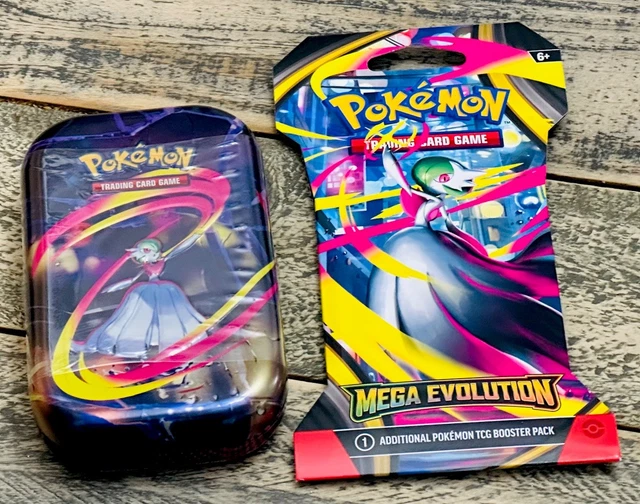 POKEMON TCG MEGA Evolution Mini Tin + Pack Mega Gardevoir Art Mega ...