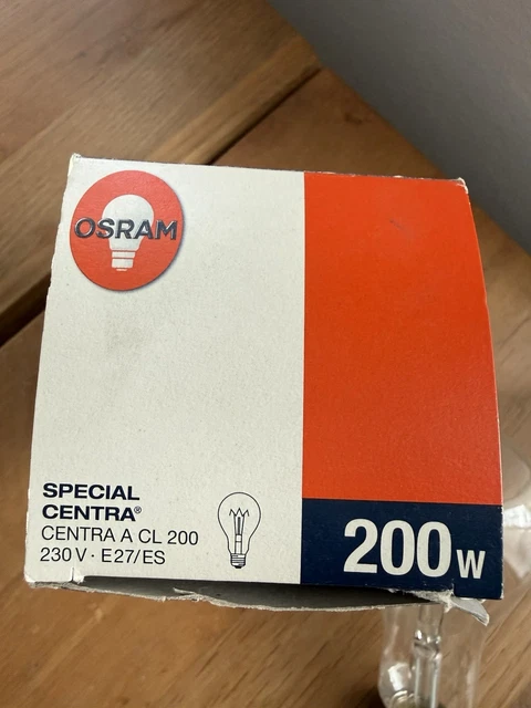OSRAM SPEZIAL GLÜHLAMPE E27 - 200 W - klar - unbenutzt In OVP EUR 5,00 ...