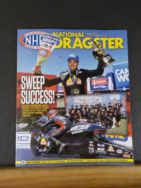 NATIONAL DRAGSTER MAGAZINE 2023 August Sweep Success NHRA £7.49 ...