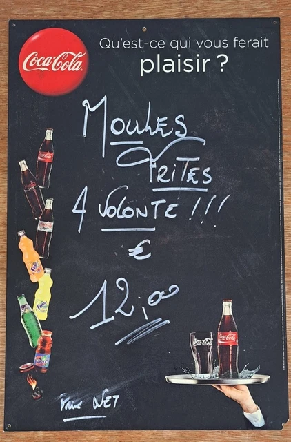 TABLEAU MENU NOIR Coca Cola EUR 30,00 - PicClick FR