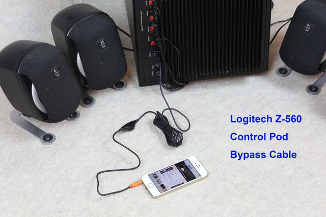 LOGITECH Z560 WIRED Remote Bypass Cable with volume control for ...