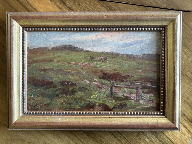 JAMES CHARLES 1851-1906 oil on board A Sussex Landscape c1880 £16.00 ...