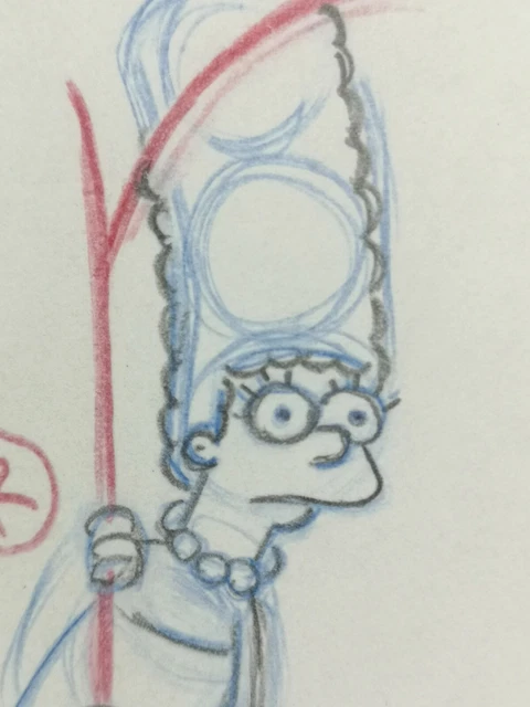MARGE SIMPSON ART Production Drawing The Simpsons Cartoons Animated ...
