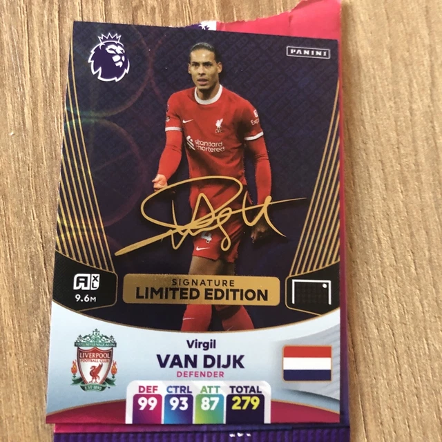 PANINI PREMIER LEAGUE AdrenalynXL 2024 Virgil van Dijk édition limitée ...