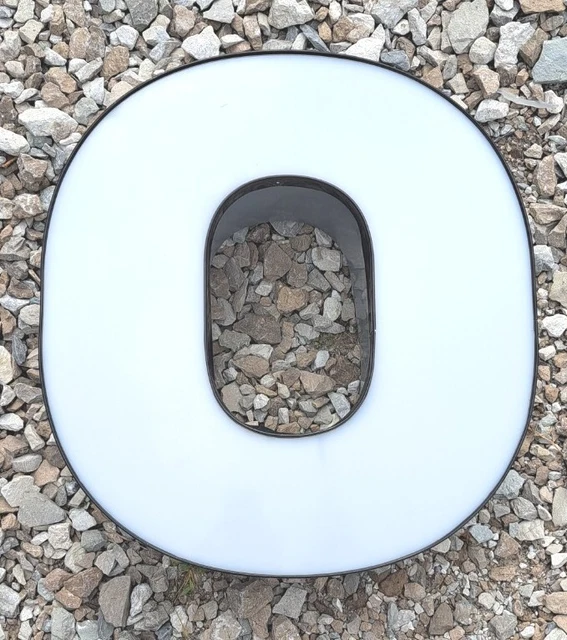 RECLAIMED INDUSTRIAL CHANNEL Letter White LED " O " Decor Marquee Sign ...