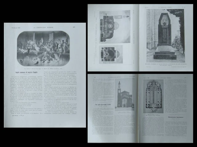 LA CONSTRUCTION MODERNE n°42 1925 EGLISE, DELAIRE SAGE, MONUMENT, ROUX ...