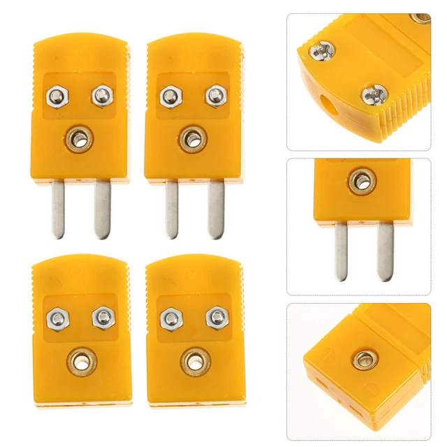 4 PCS THERMOCOUPLE Junction Multimeter K Type Adapter Wire Connectors £ ...