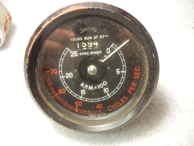 VINTAGE SMITHS ATRC Tachometer & odometer 2500rpm ( 4" diameter ) £40. ...