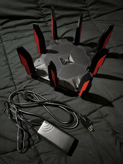 TP-LINK ARCHER AX11000 Tri-Band Wi-Fi 6 Gaming Router - Black / red ...