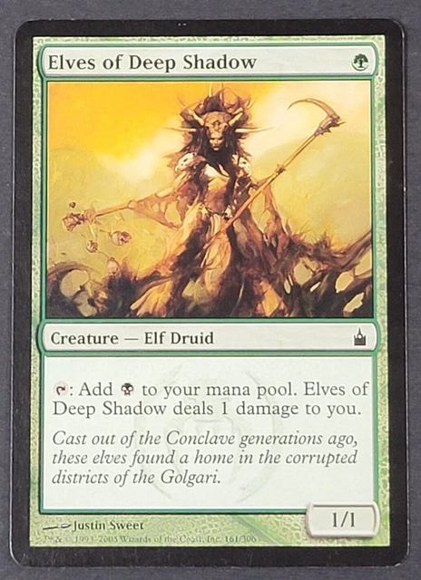 MTG CARD - 1x Elves of Deep Shadow - Ravnica City of Guilds - LP/NM ...