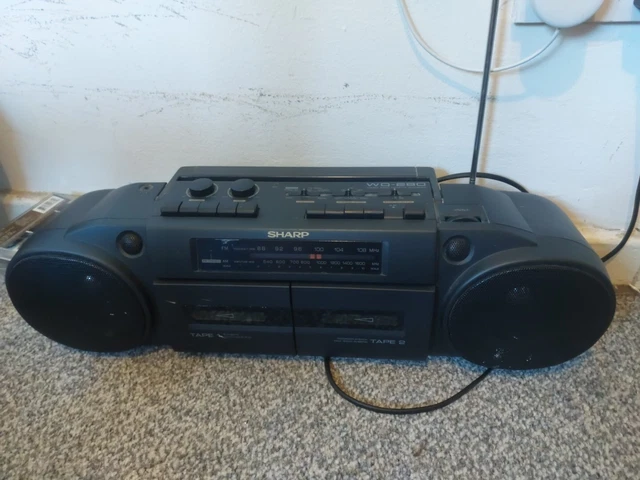 SHARP WQ-280 STEREO Radio Cassette Player Recorder Boombox £35.00 - PicClick UK