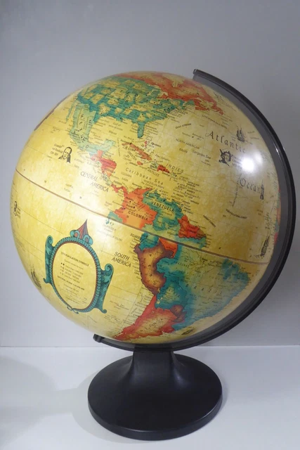 VINTAGE SCAN GLOBE World Globe Made In Denmark Antique Style $125.00 ...