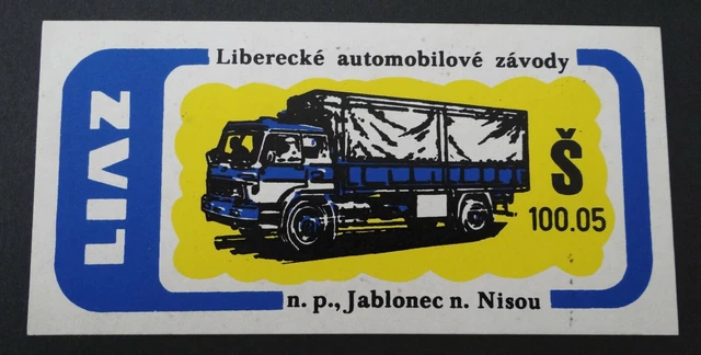 ADESIVO PUBBLICITÀ LIAZ S 100.05 Camion Oldtimer 1977 Jablonec CSSR DDR ...