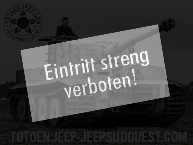 POCHOIR STENCIL MARQUAGE GERMAN VERBOTEN ENTREE INTERDITE . jeep willys ...