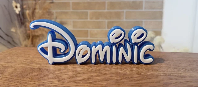 DOMINIC PERSONALIZED DISNEY Name Plate Sign – Custom Door/Wall Bedroom ...