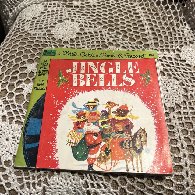 VINTAGE READ ALONG Little Golden Book Record JINGLE BELLS #255 ...