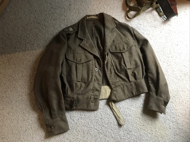 ORIGINAL BRITISH ARMY 49 Pattern Battledress Uniform - Rank Marked - 40 ...