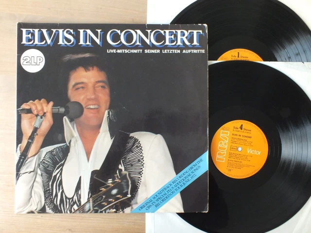 ELVIS PRESLEY - Elvis In Concert GERMANY 1977 2LPs gat Vinyl vg+ EUR 12 ...