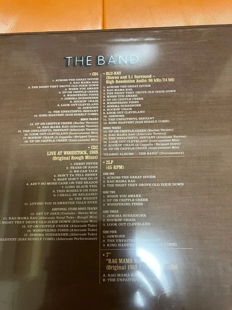 THE BAND 50TH Anniversary Limited Edition Super Deluxe Box Set 2CD Blu ...