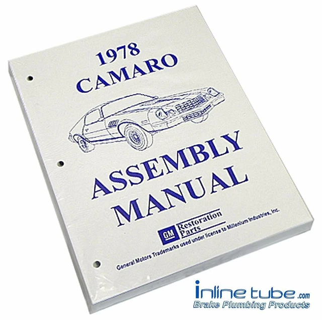 1978 CAMARO Z28 Ss Factory Assembly Rebuild Instruction Manual Book 449 ...