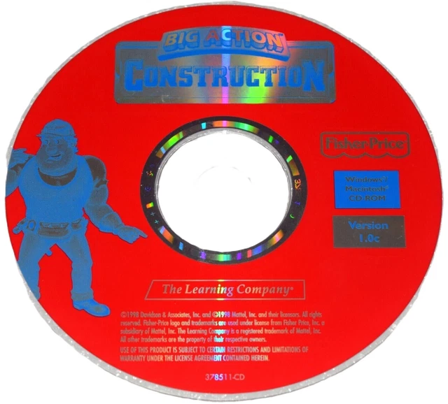 FISHER-PRICE: BIG ACTION Construction PC Mac CD Rom Computer Video Game 1998 $8.95 - PicClick AU