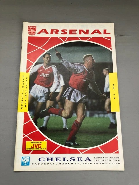 17/03/1990 ARSENAL V Chelsea - First Division - 1989/90 £2.23 - PicClick UK