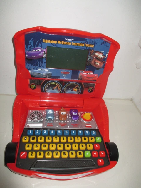 VTECH DISNEY PIXAR Lightning McQueen Learning Laptop with Users Manual ...