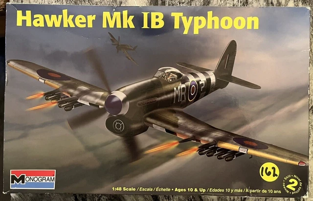 MONOGRAM 85-5258 Hawker Typhoon Mk.1B 1/48 Scale 2010 Model Kit £12.00 ...