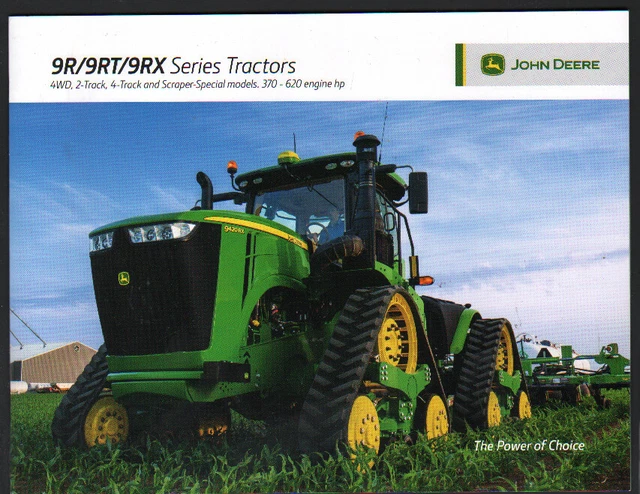 JOHN DEERE &9R/9RT/9RX Series" 370 - 620hp Tractor Brochure Leaflet £7. ...