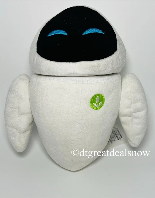 WALL-E EVE EVA 8” Laughing Eyes Plush Robot White Stuffed Pixar Disney ...