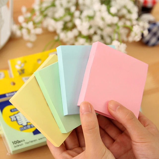 STICKY NOTES 3X3IN Medium Size Smoothly Writing Portable Wide ...